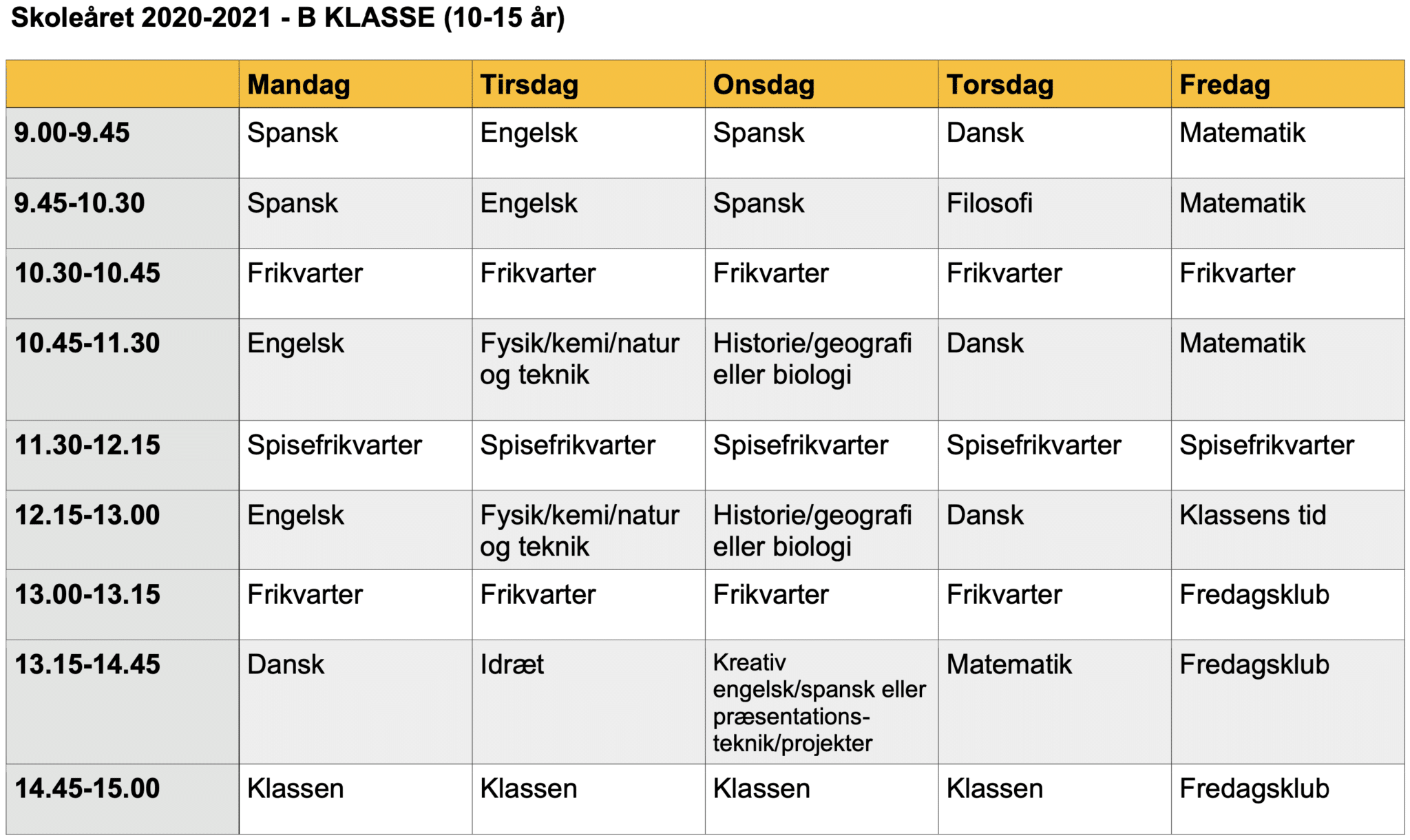 Skema og kalender - Bifrostskolen